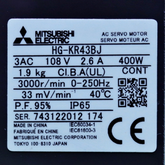 [미사용] HG-KR43BJ 미쯔비시 서보모터 (1603074565) | ::: PLC전문 쇼핑몰 - PLC MART
